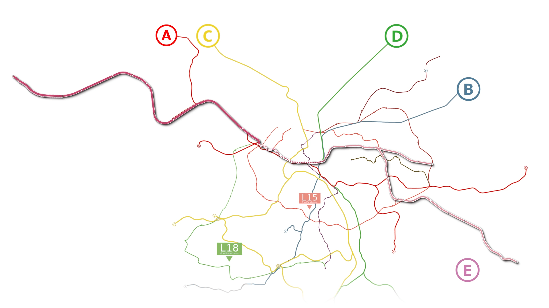 Découvrez le tracé de la nouvelle ligne E - EOLE - RER E