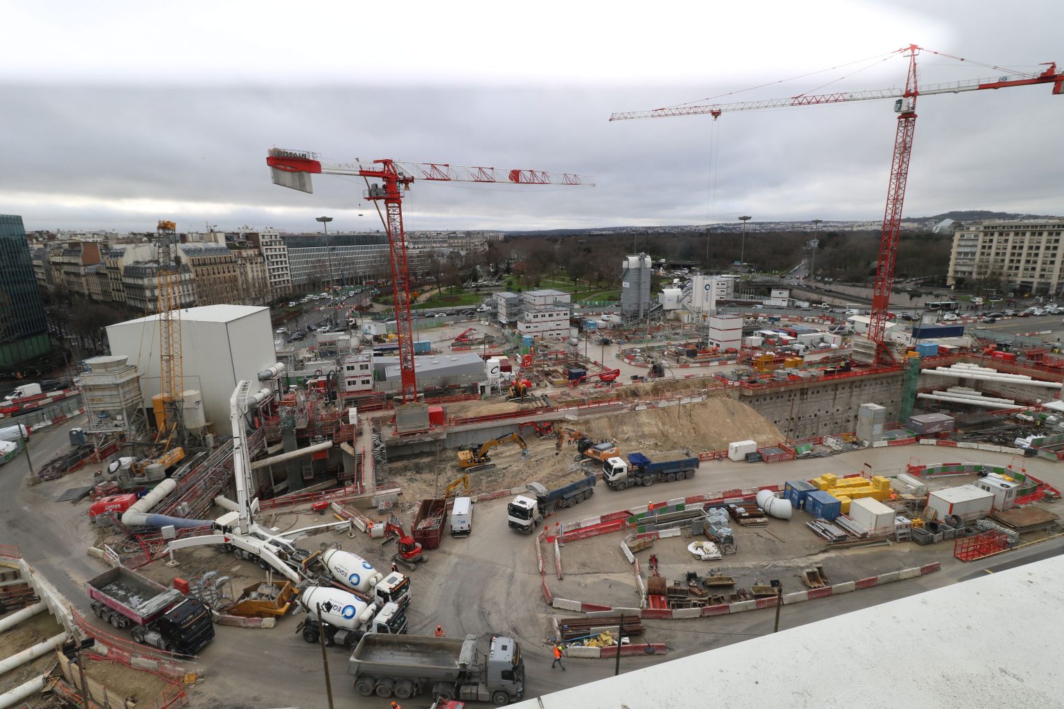 Les travaux de la future gare de la porte Maillot en photos - EOLE - RER E